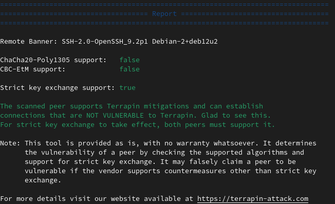 SSH Terrapin Hardening | Kaiserblog